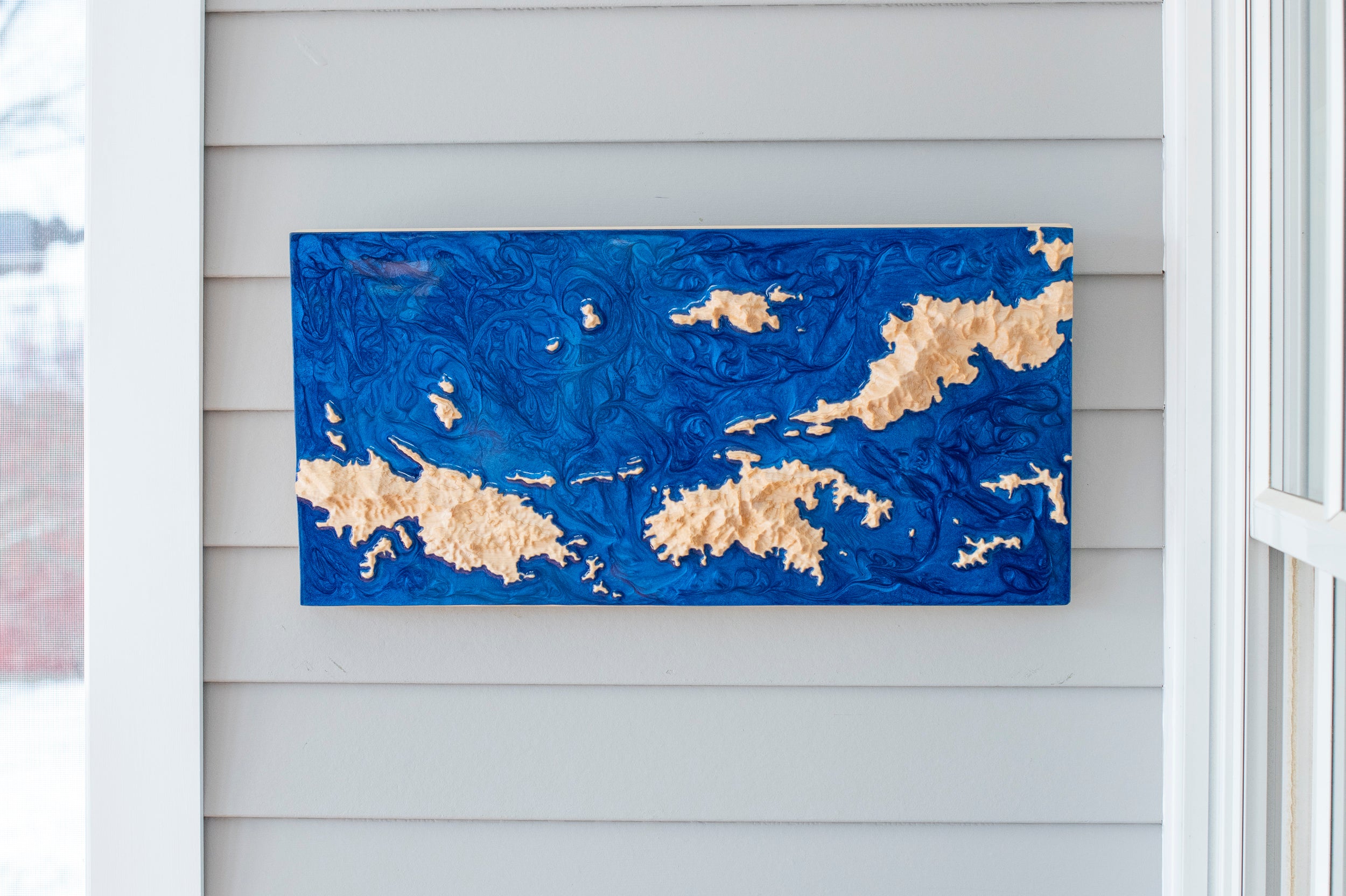 3D Topographic Map Art. Wood-Carved, Locally and Sustainably Crafted ...