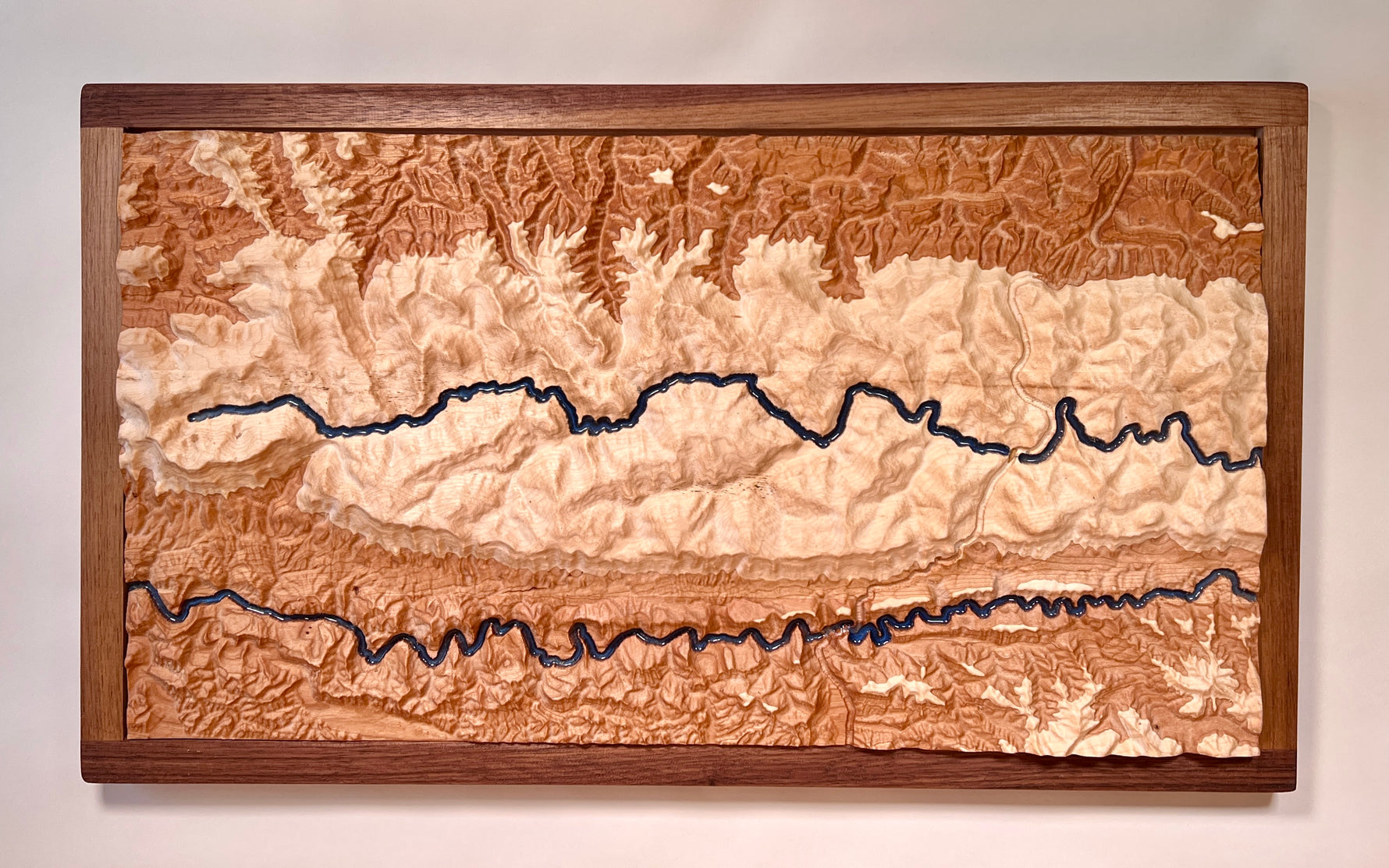 3D Topographic Map Art. Wood-Carved, Locally and Sustainably Crafted ...