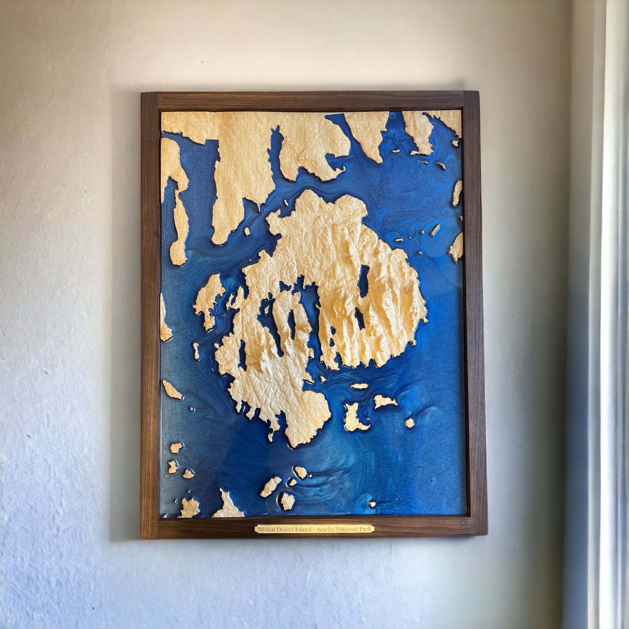 3D Topographic Map Art. Wood-Carved, Locally and Sustainably Crafted ...